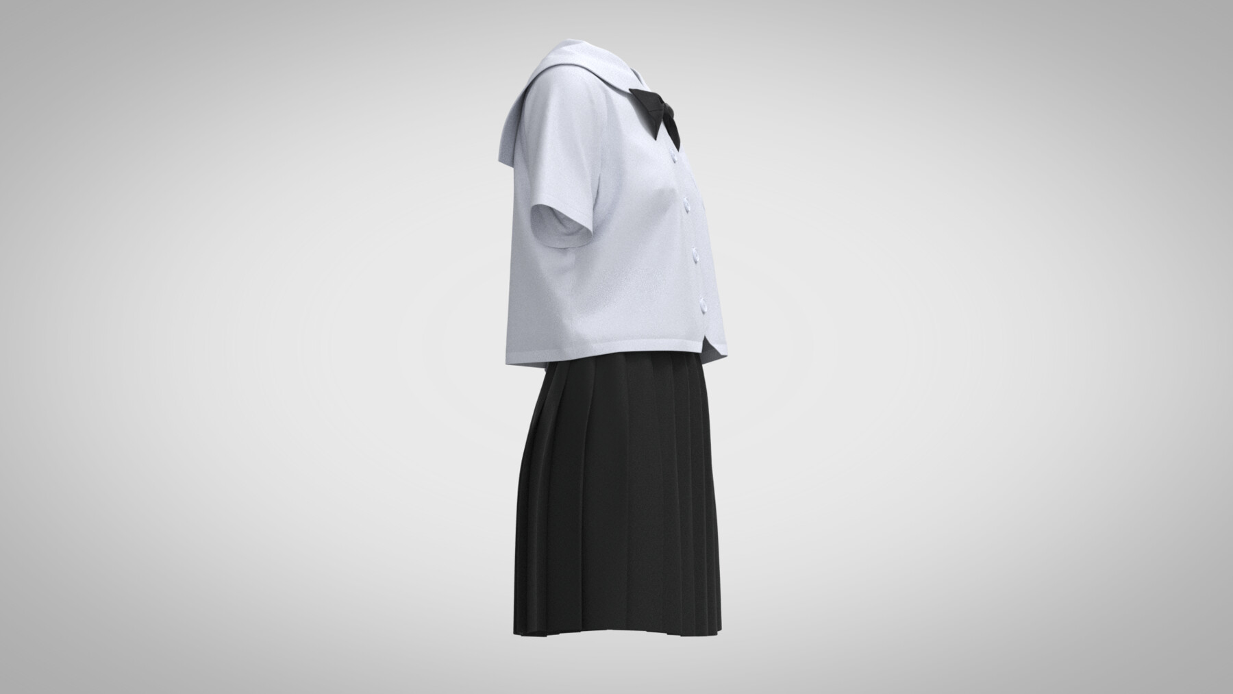 ArtStation - Sailor Collar School Uniform 2, Marvelous Designer, Clo3D ...