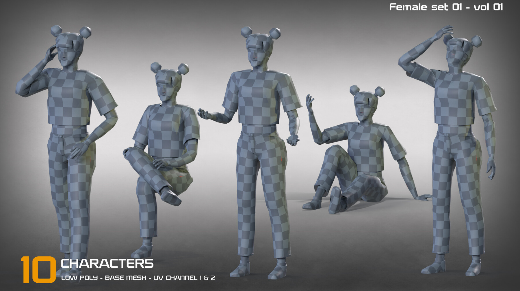 ArtStation - 10 Female Characters -set 01 | Resources