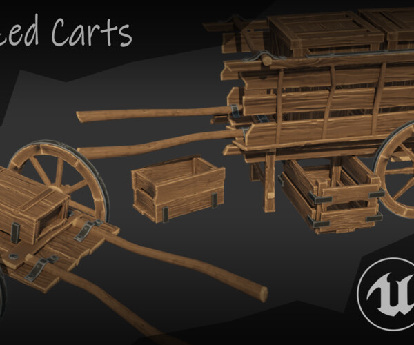 ArtStation - Stylized Carts Bundle | Game Assets