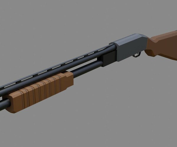 ArtStation - FPS Shotgun - Low Poly - Game Ready | Game Assets
