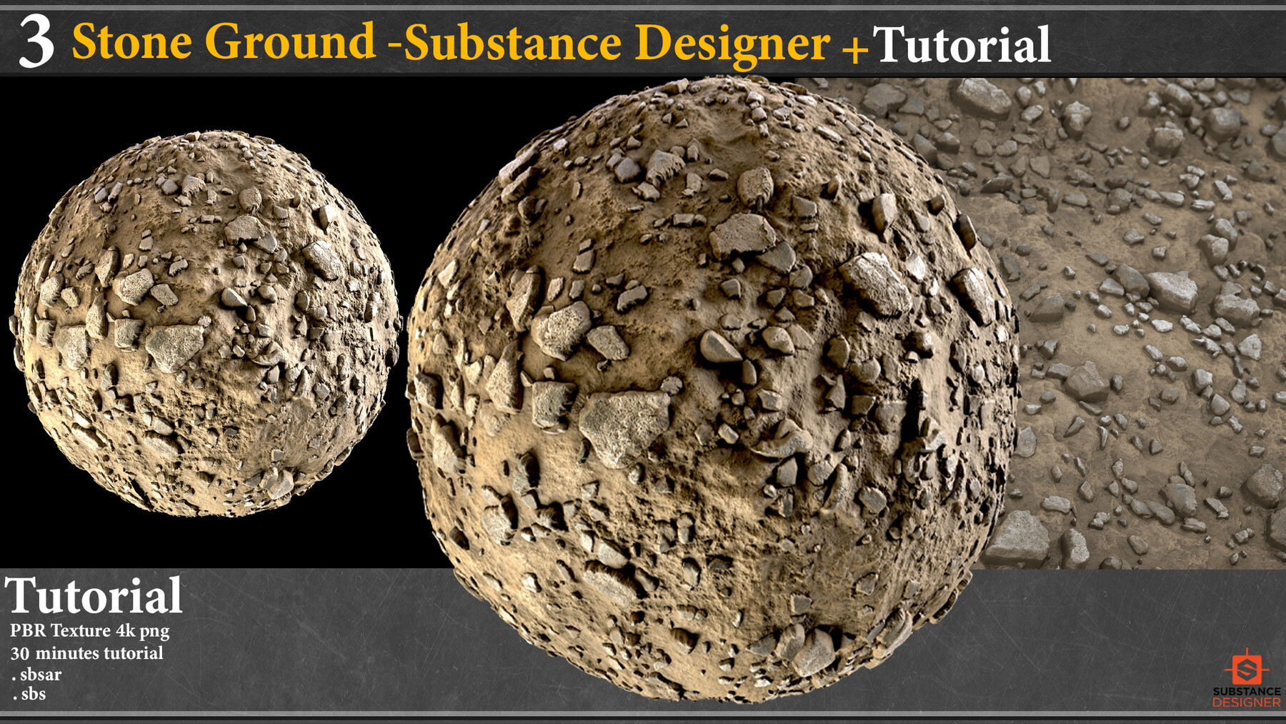 ArtStation - 6 Pebble -Stone Ground Material +Tutorial-Sbs-Sbsar-Pbr ...