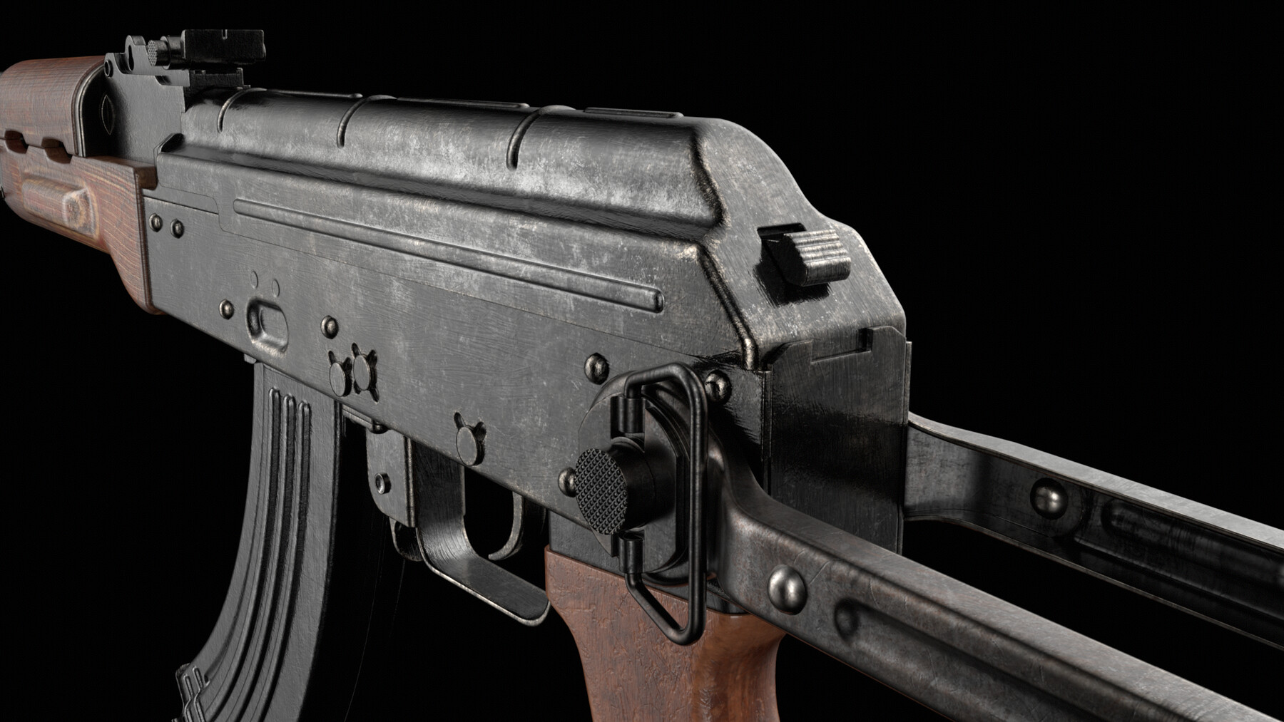 ArtStation - AKM AKMS Kalashnikov Assault Rifles (Game Ready) | Game Assets