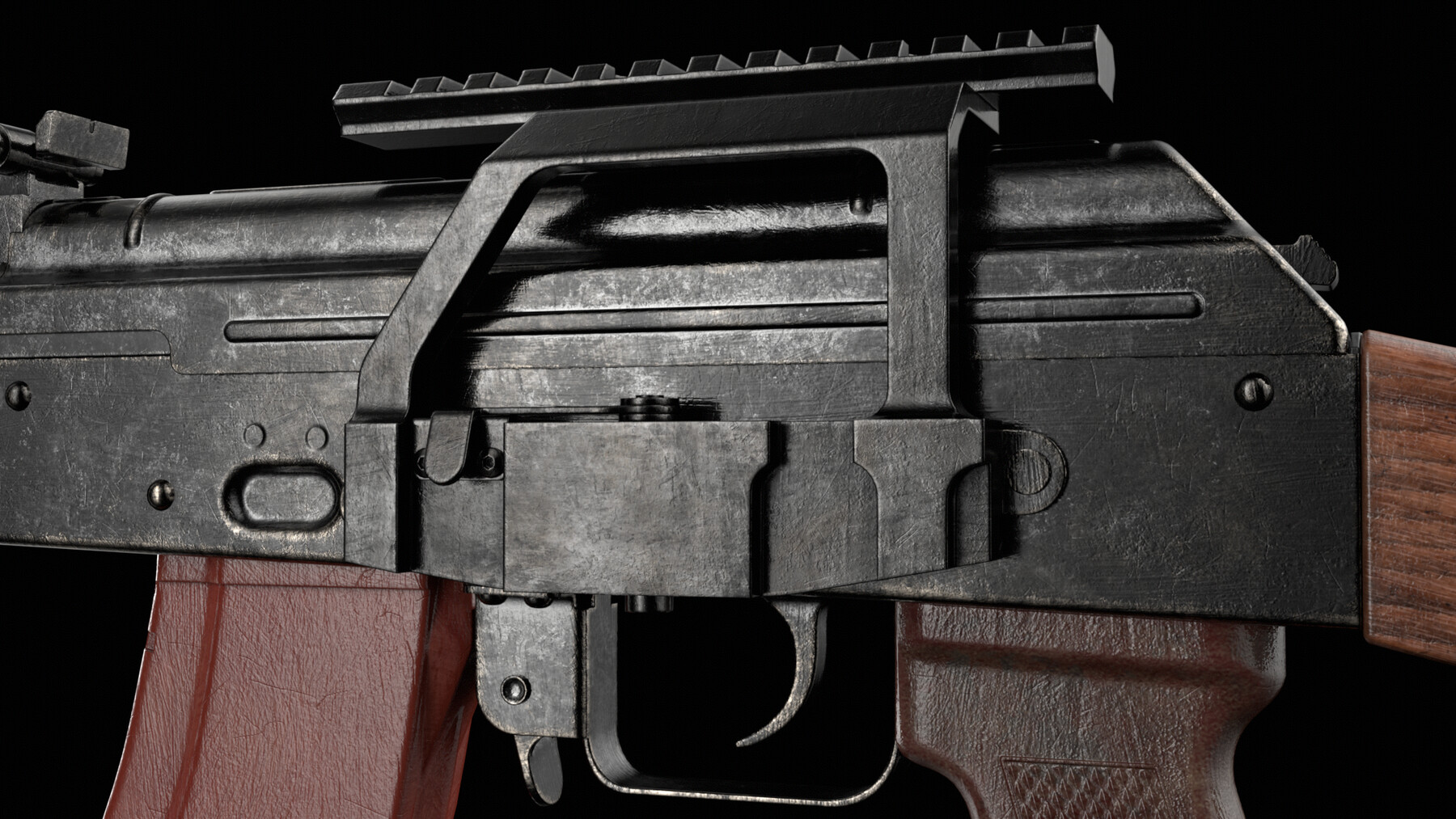 ArtStation - AKM AKMS Kalashnikov Assault Rifles (Game Ready) | Game Assets