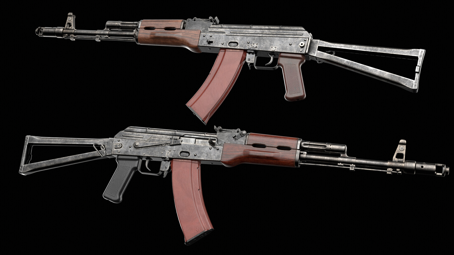 ArtStation - AKS-74 AKS-74N Kalashnikov Assault Rifle (Game Ready ...