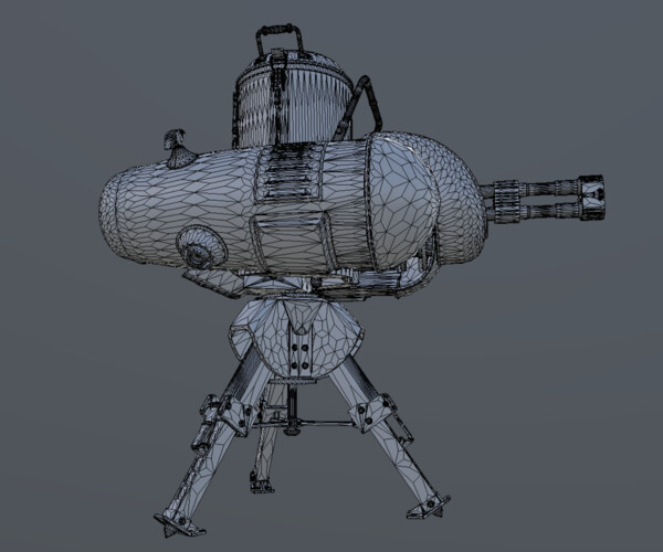 ArtStation - TURRET SENTRY FALLOUT TYPE low-poly PBR | Game Assets
