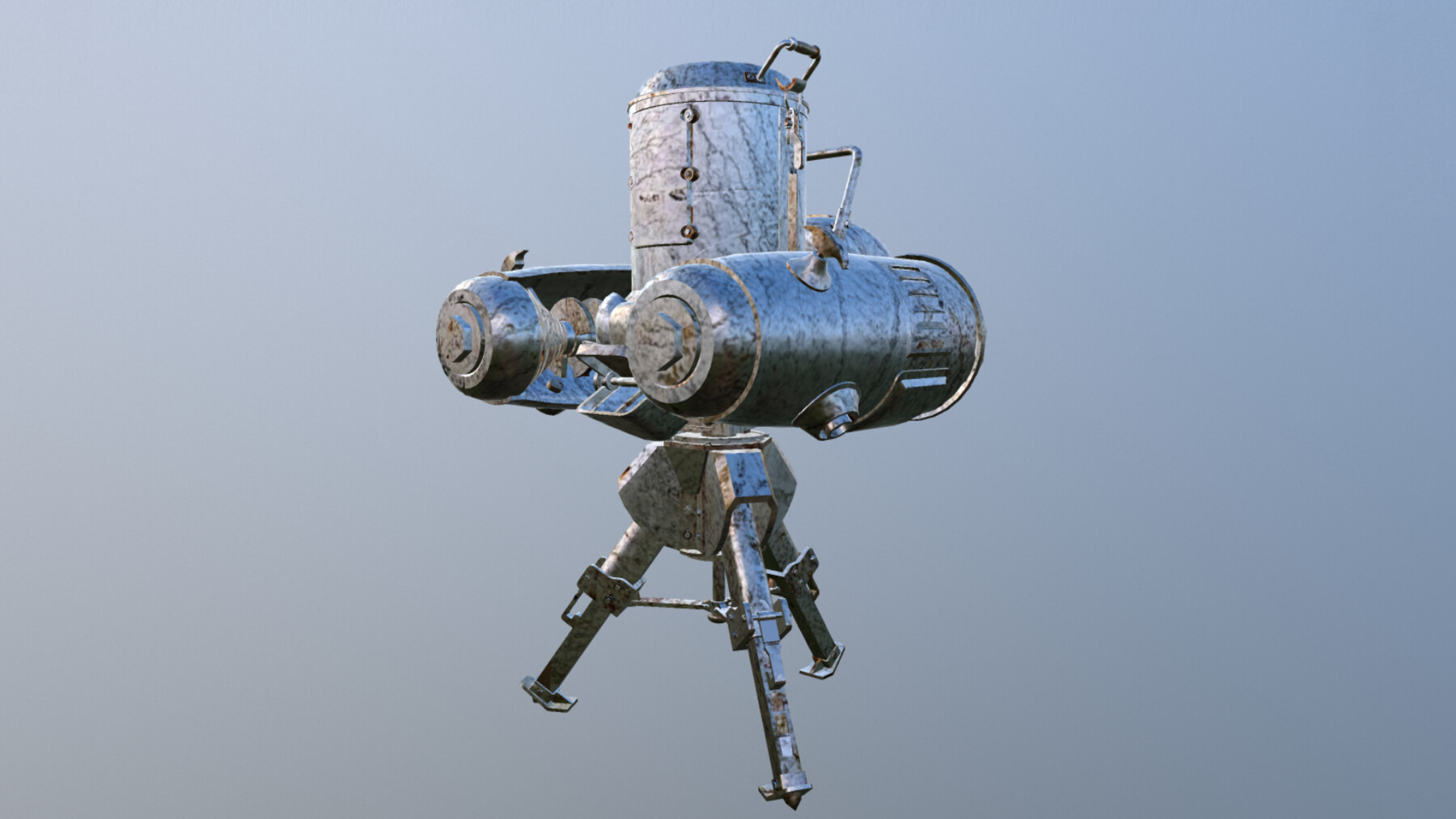 ArtStation - TURRET SENTRY FALLOUT TYPE low-poly PBR | Game Assets