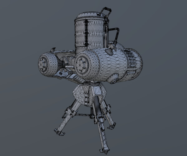 ArtStation - TURRET SENTRY FALLOUT TYPE low-poly PBR | Game Assets
