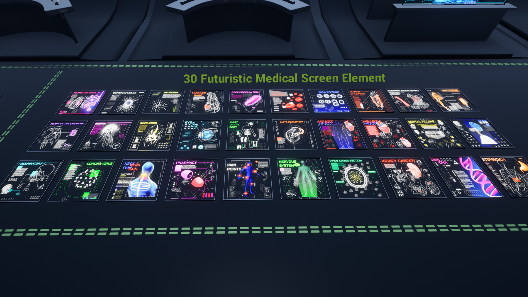 ArtStation - "60" Futuristic Sci-Fi Screen Material Texture | Game Assets