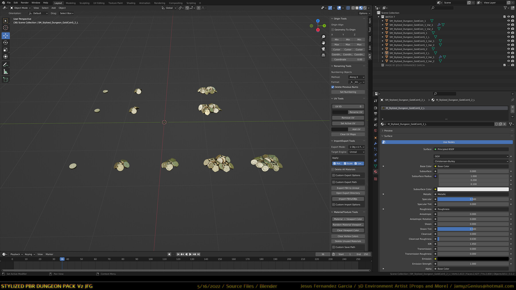 ArtStation - Stylized PBR Dungeon Pack JFG V2 - [Source Files] - FBX + Blend Files + PBR/UE4 ...