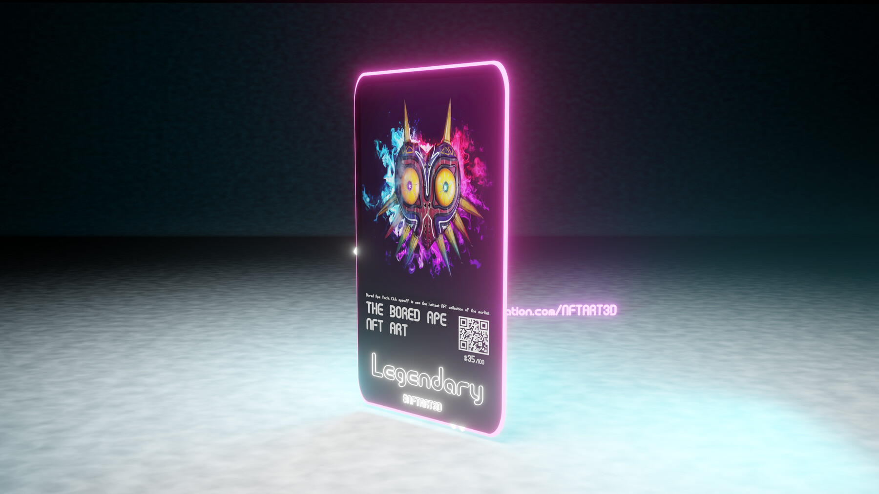 ArtStation - 3D Animated NFT Card Blender Template .blend File - Eevee ...