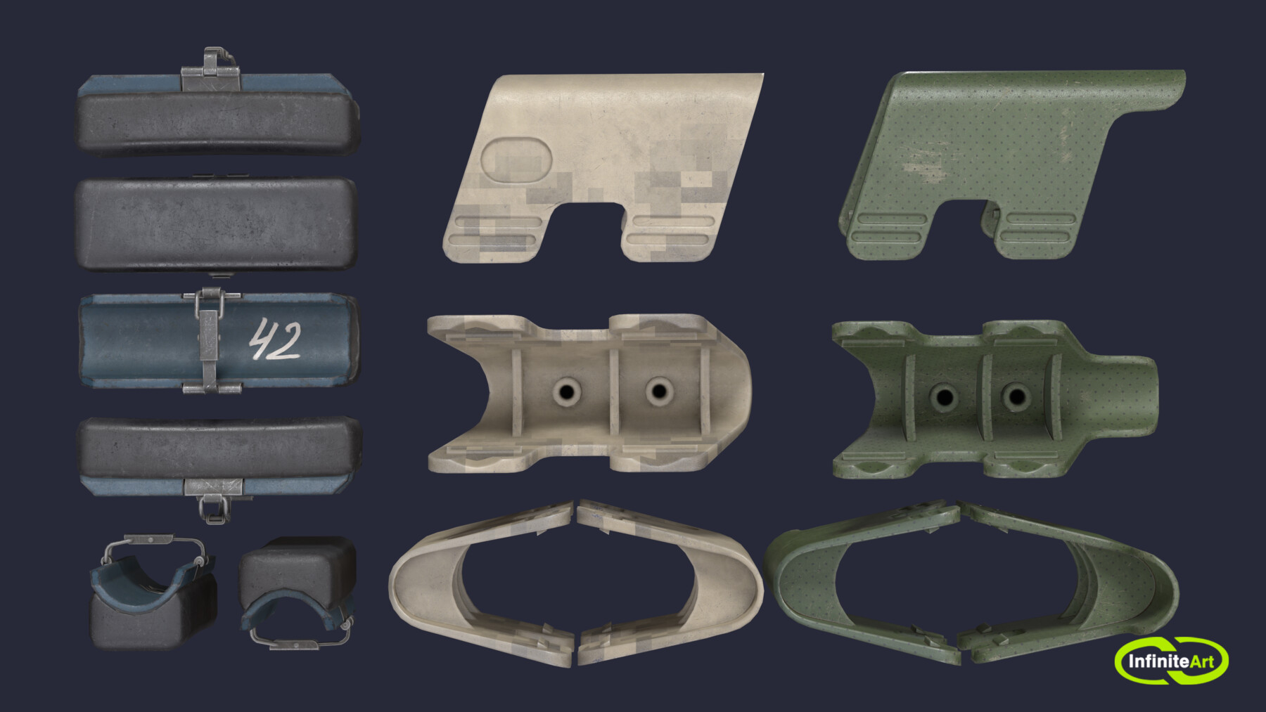 ArtStation - Stock Cheek Pad / Adjustable butt comb | Game Assets