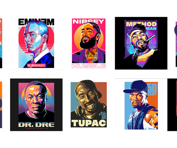 ArtStation - GREATEST POP ART DESIGNS - RAP ARTWORKS THEME PART 1 ...