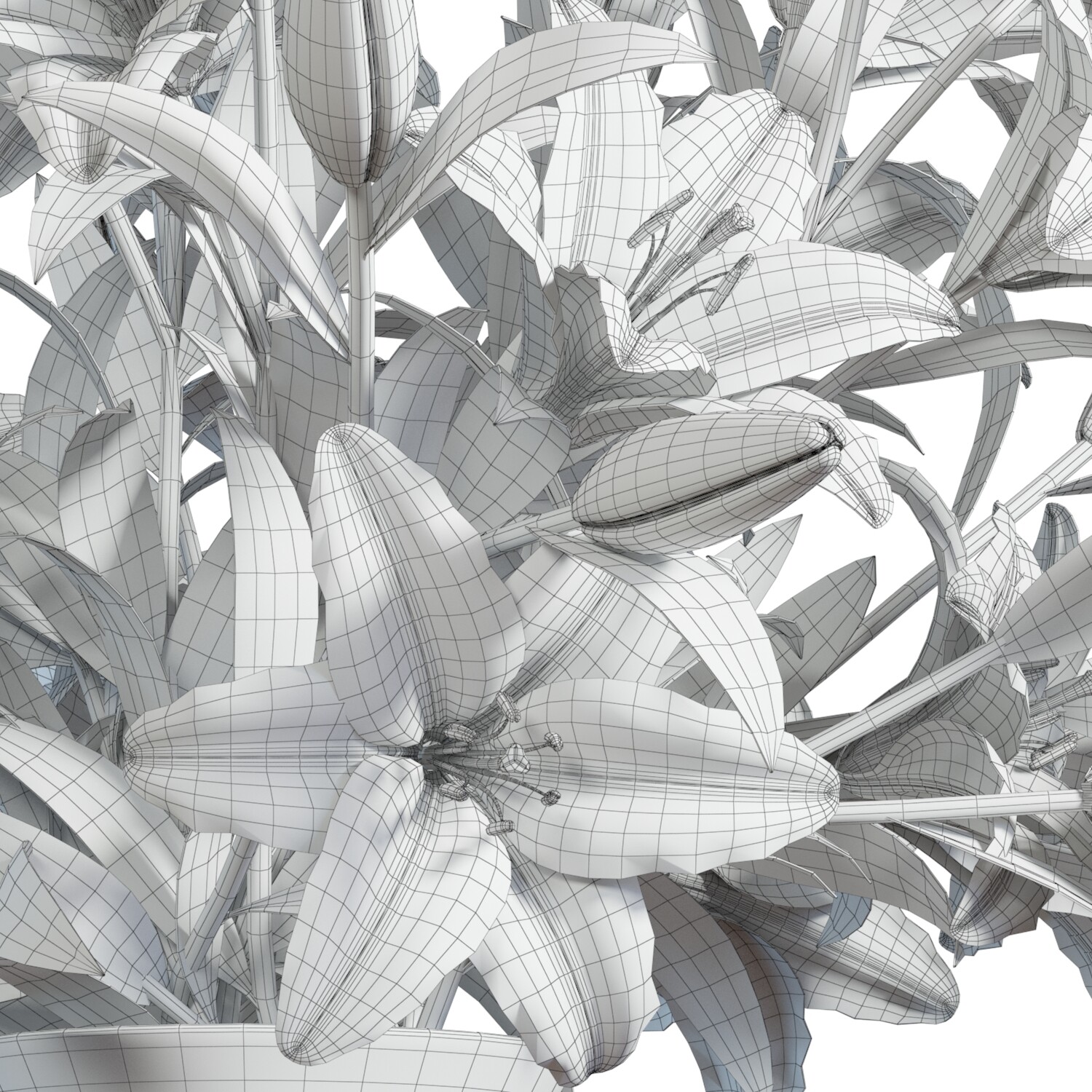 ArtStation - 3D Model / Flower Set 14 / Red Lilies Bouquet | Resources