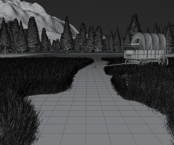ArtStation - Pine Forest 3d Scene | Resources