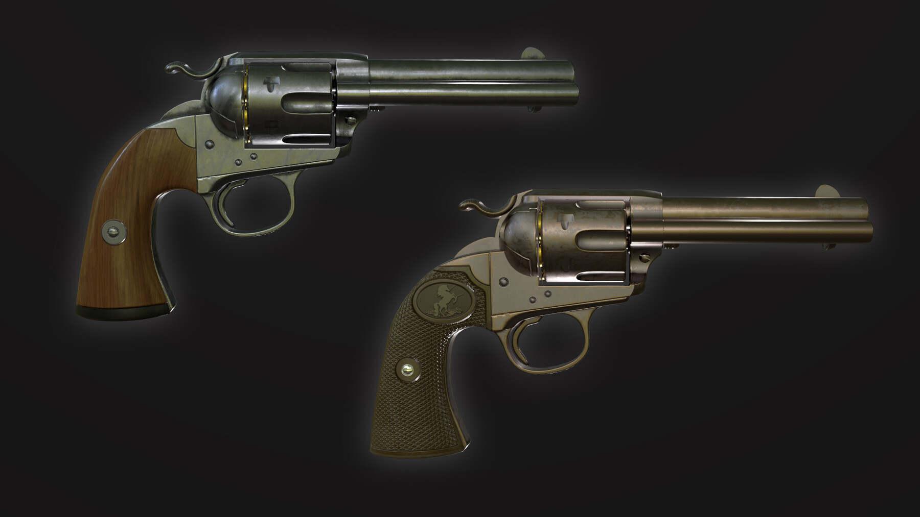 ArtStation - Colt SAA Bisley Low Poly | Game Assets