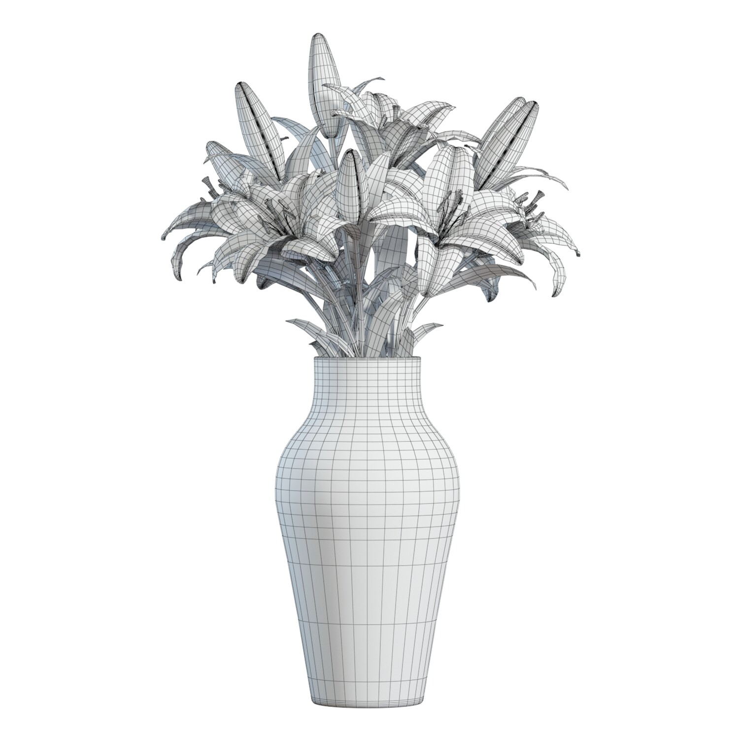 ArtStation - 3D Model / Flower Set 15 / Pink and White Lilies Bouquet ...