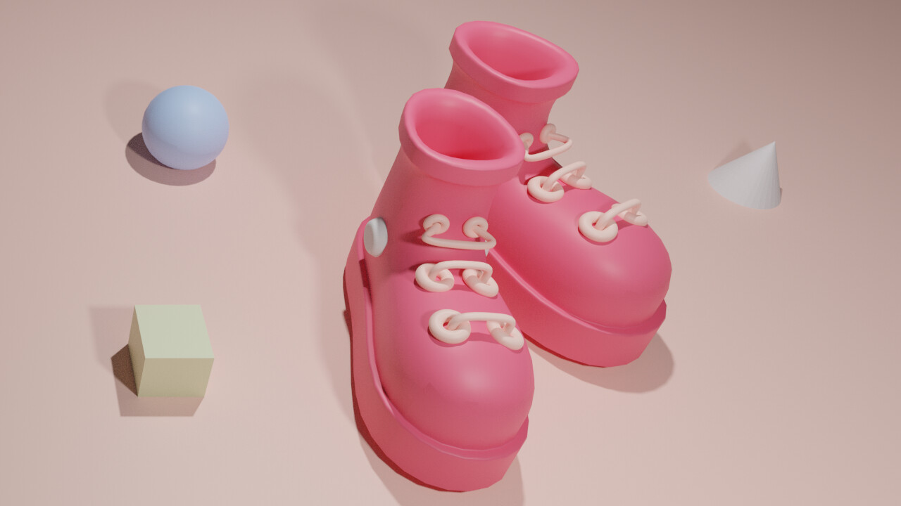 ArtStation - Low poly Half boot | Game Assets