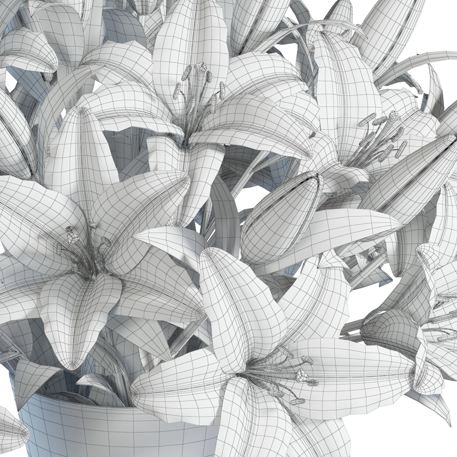 ArtStation - 3D Model / Flower Set 16 / Multicolor Lilies Bouquet ...