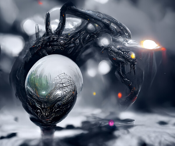 ArtStation - A alien protecting its egg | Artworks
