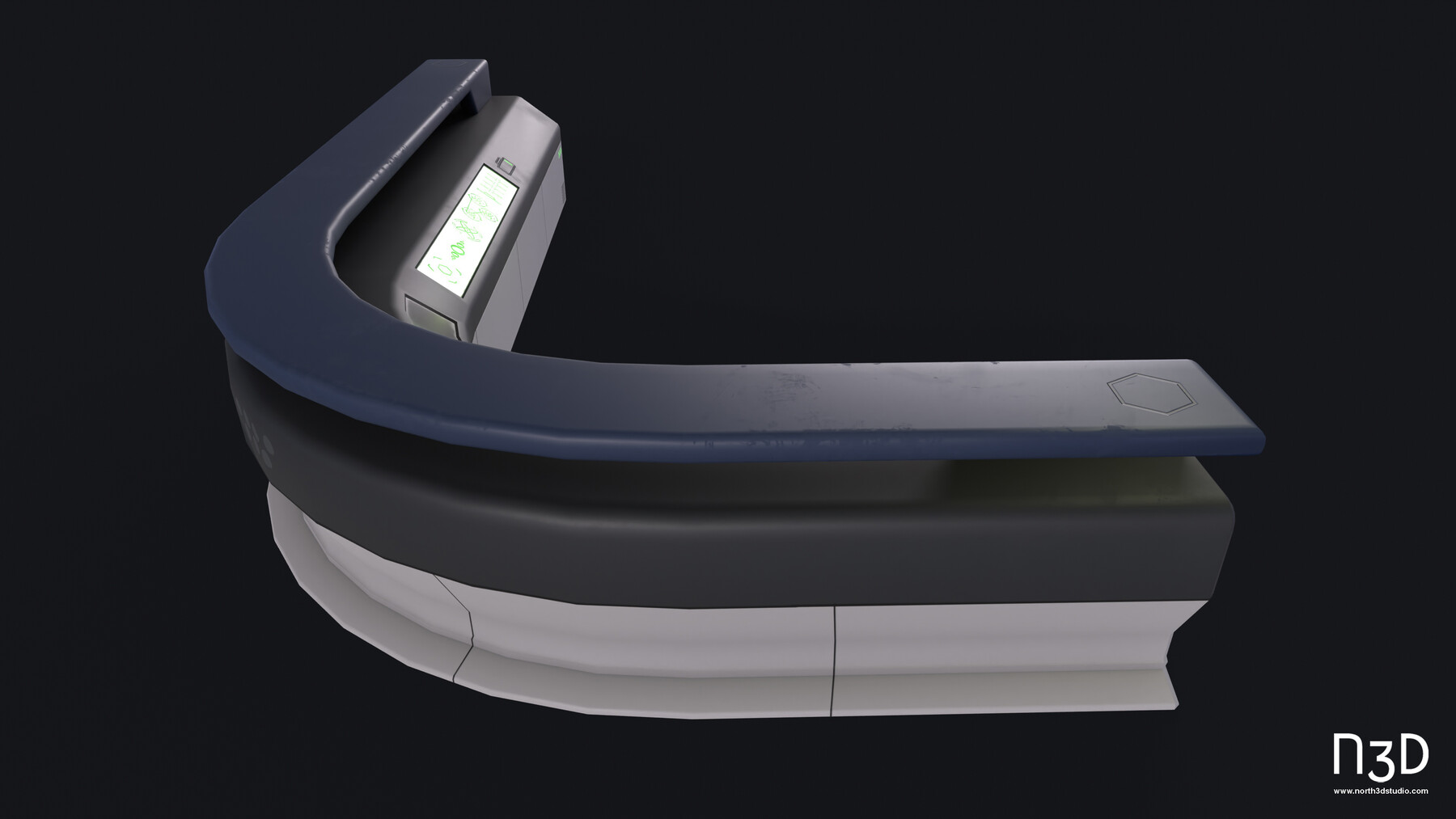 ArtStation - Stylized Sci-fi Reception Desk | Game Assets