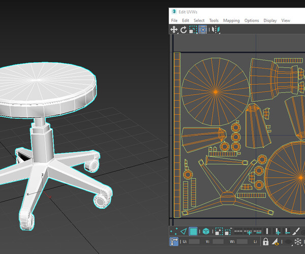 ArtStation - Stylized Sci-fi Rolling Stool | Game Assets