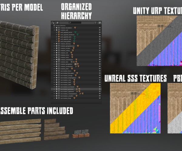 ArtStation - Survival Modular Building Parts Pack | Game Assets