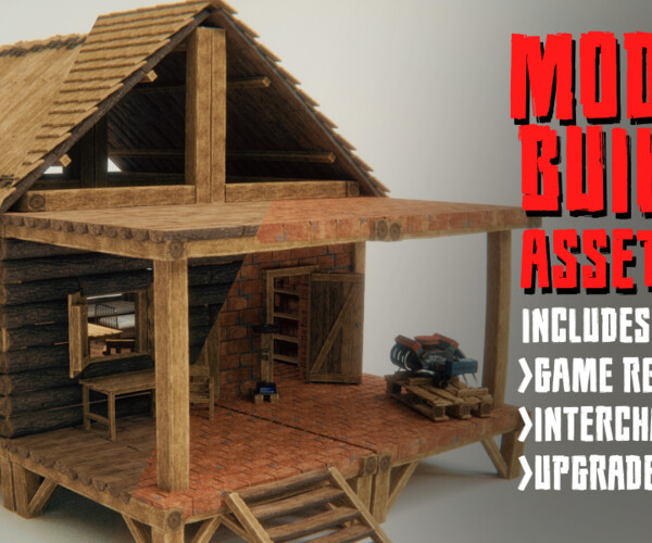 ArtStation - Survival Modular Building Parts Pack | Game Assets