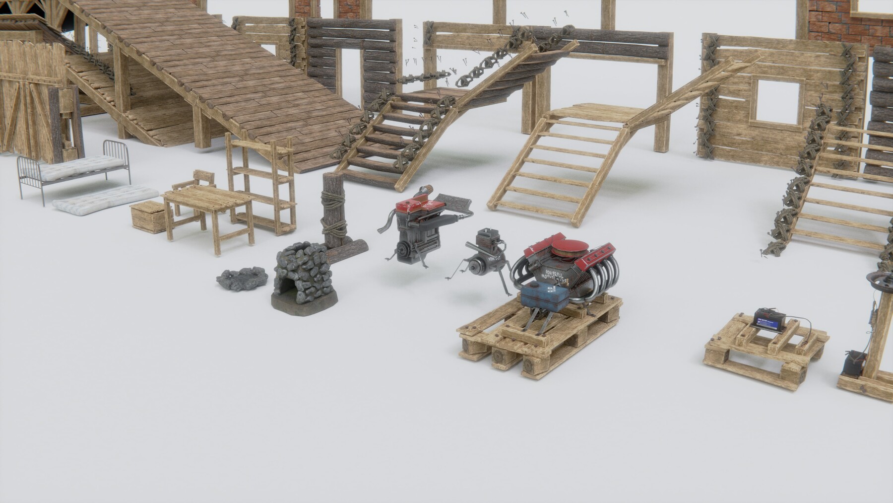 ArtStation - Survival Modular Building Parts Pack | Game Assets