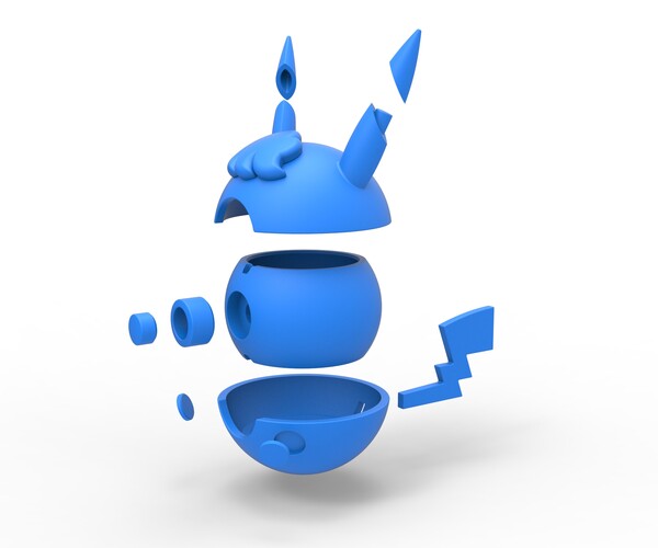 ArtStation - 3D printable Pikachu Curly orb | Resources
