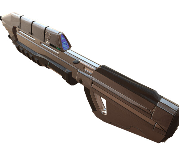 ArtStation - HALO ASSAULT RIFLE low-poly PBR | Game Assets
