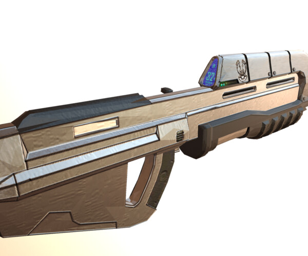ArtStation - HALO ASSAULT RIFLE low-poly PBR | Game Assets