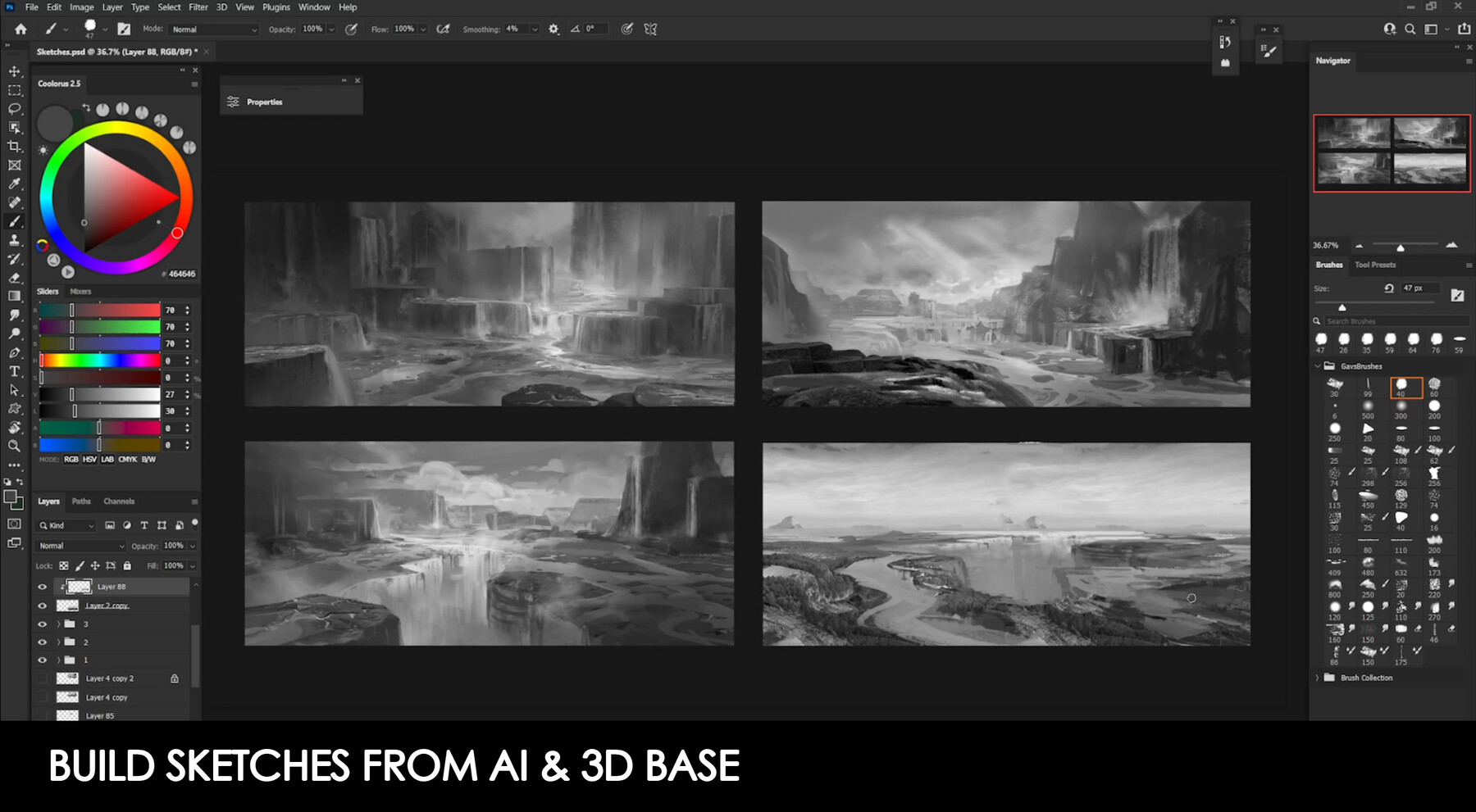 ArtStation - Create an Environment - A Blender to Photoshop Tutorial ...