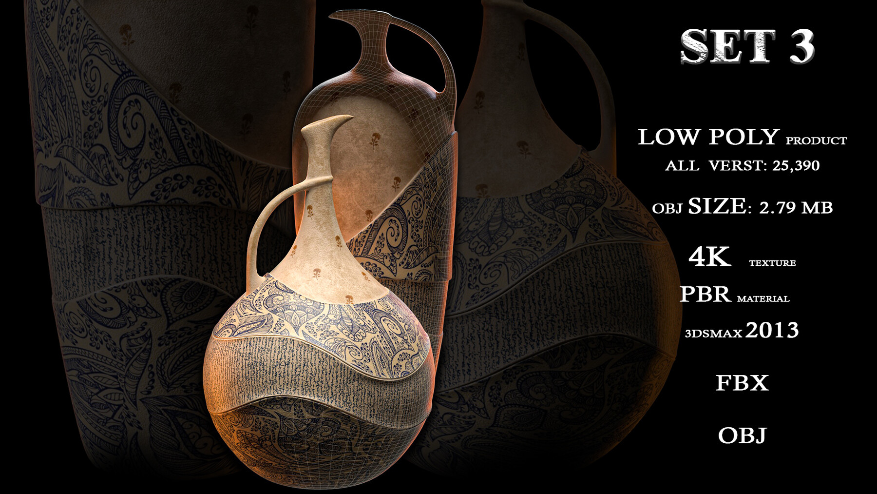 ArtStation - Pottery collection-5sets | Game Assets