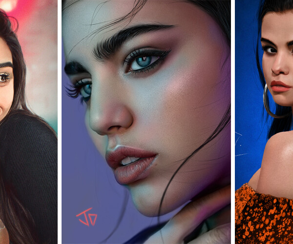 ArtStation - Bundle of 5 Tutorial Portrait PSDs | Tutorials