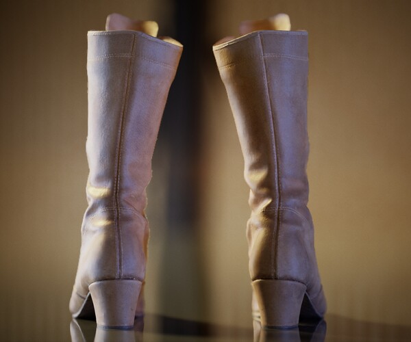 ArtStation - Laced Velvet Boot | Game Assets