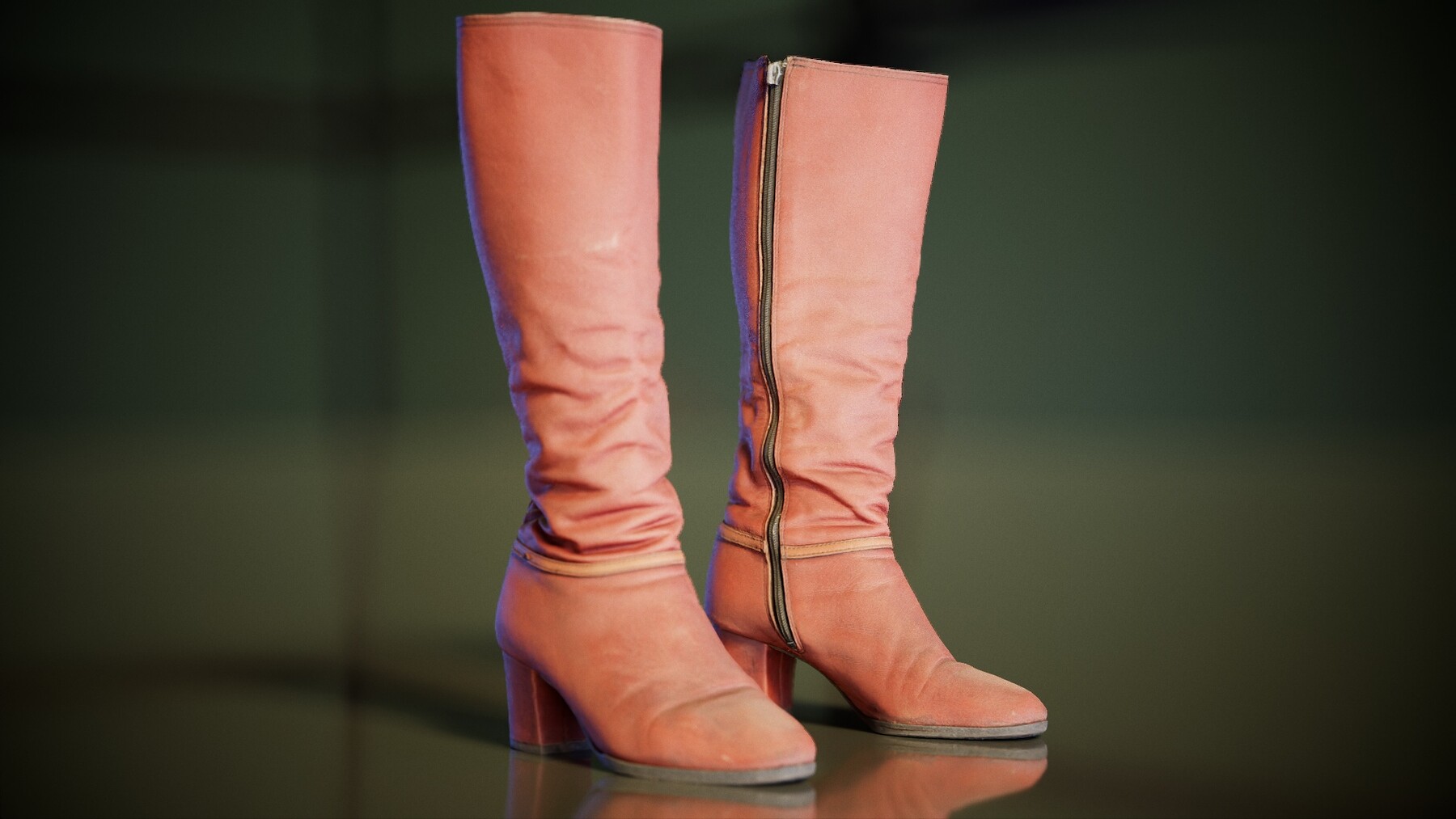 ArtStation - Leather Boot Zipper | Game Assets