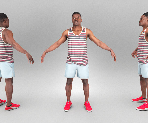 ArtStation - African man in casual ready for animation 367 | Game Assets