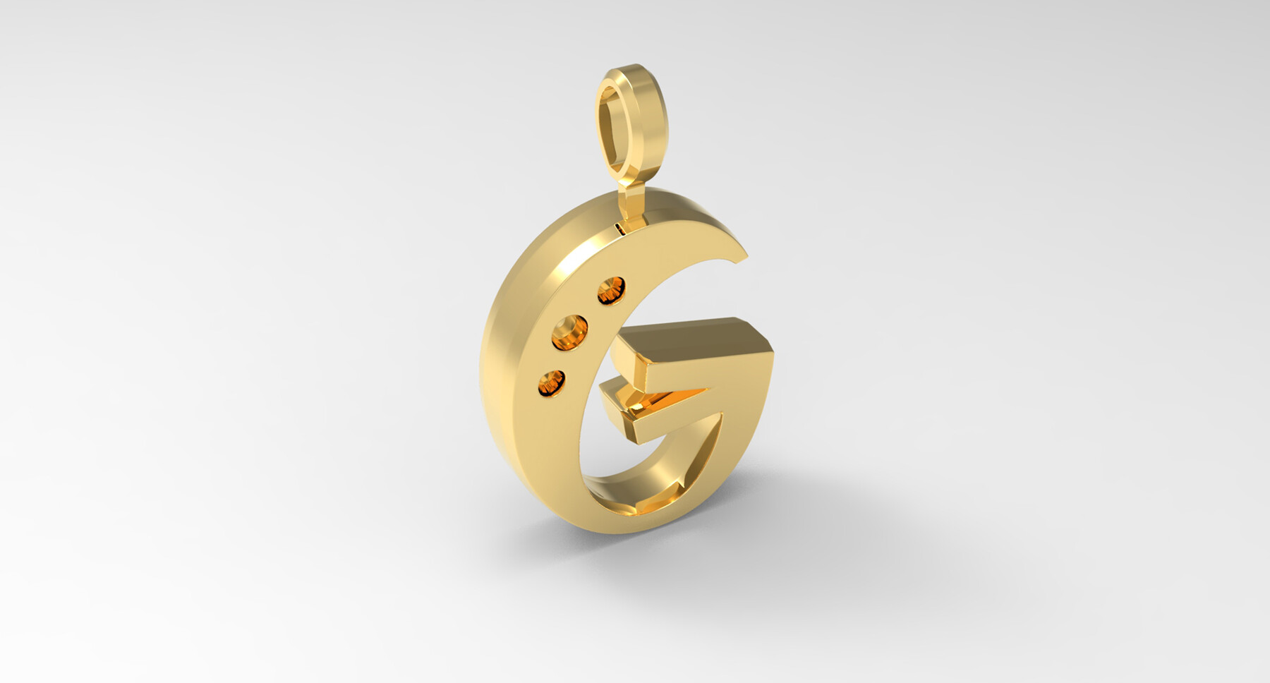 ArtStation - G Letter Pendant Gold | Resources