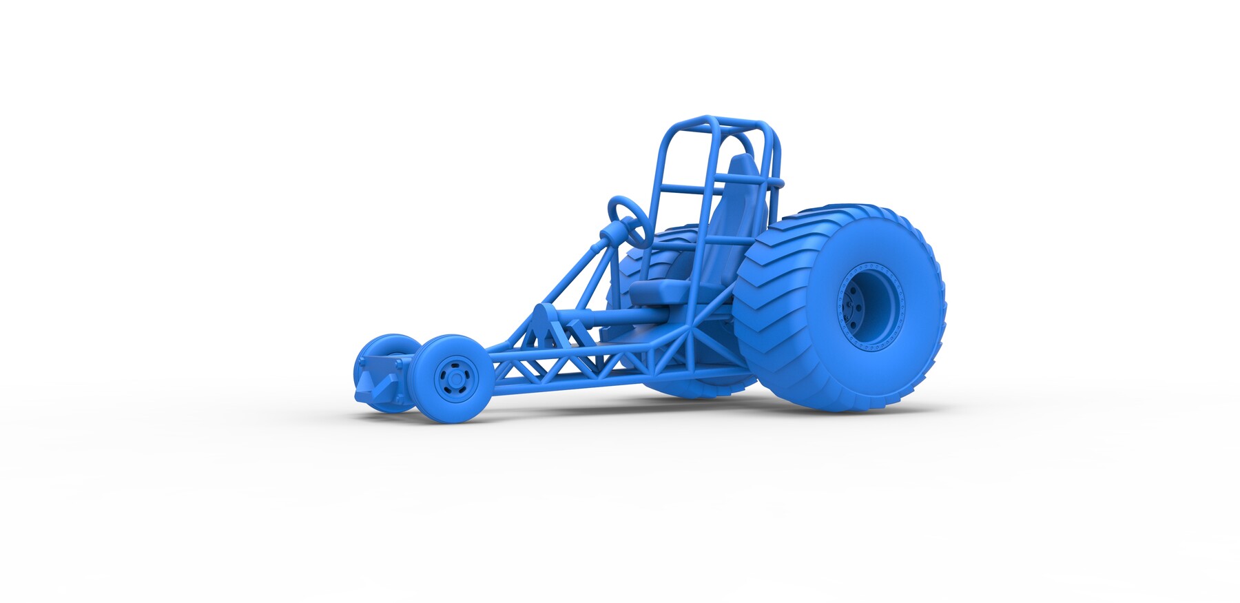 ArtStation - 3D printable Diecast Chassis of Mini Rod pulling tractor ...