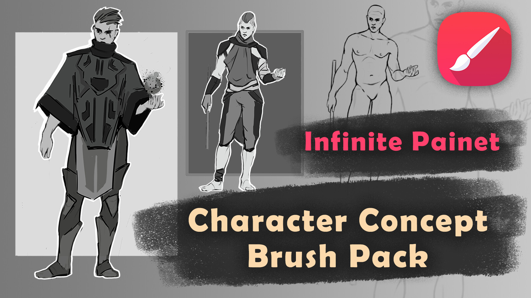 ArtStation - Characters concept. Brush Pack for Infinite Printer | Brushes
