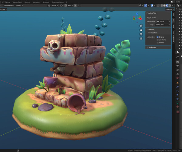 ArtStation - Stylized hand painted coffee machine from stone age | Game ...