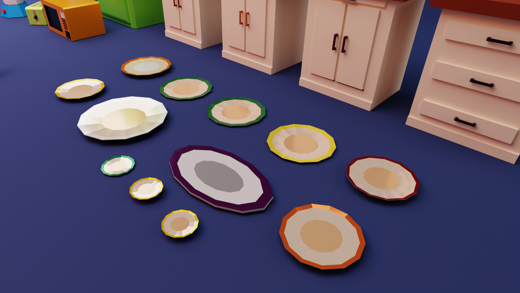 ArtStation - 98 Low poly kitchen 3D game assets and models | Game Assets