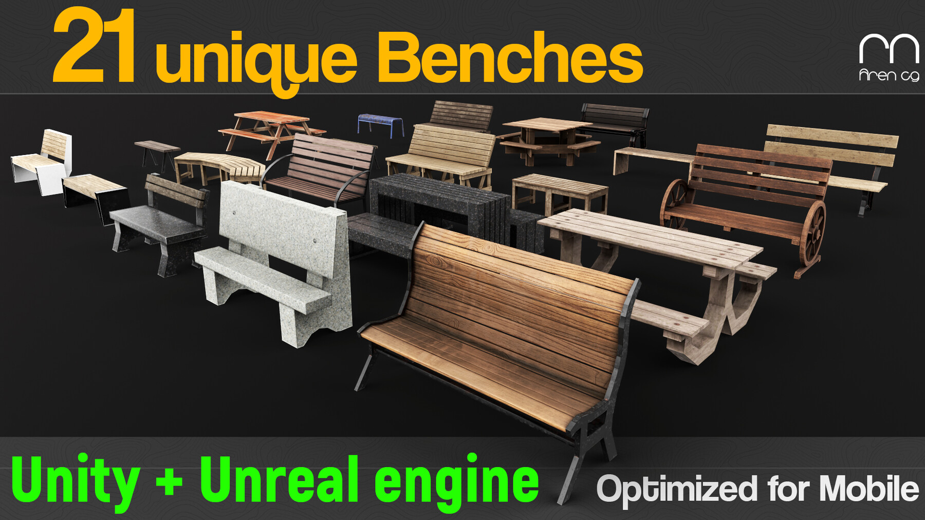 ArtStation - AC 21 Benches- UE & Unity | Game Assets