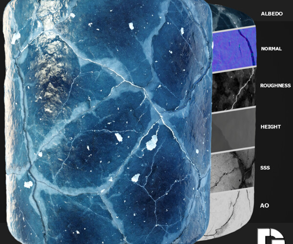 ArtStation - Frozen Lake Material - Substance Designer | Game Assets