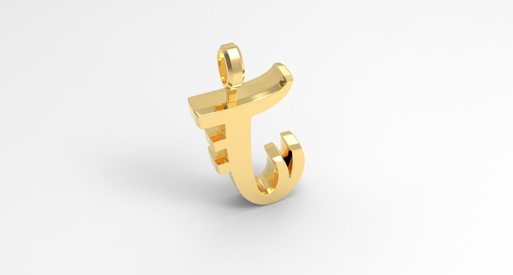 ArtStation - J Letter Pendant Gold | Resources