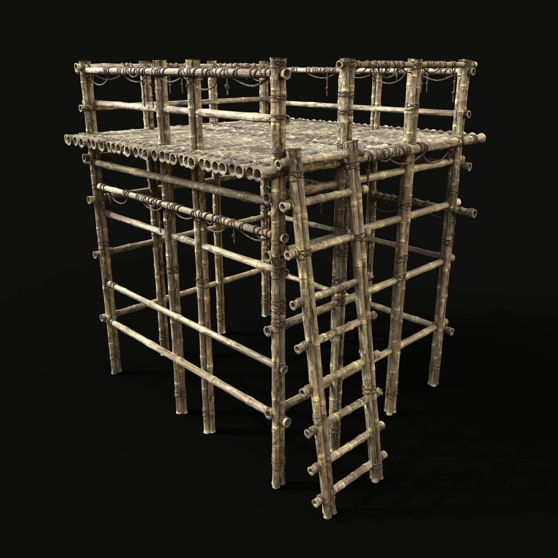 ArtStation - BAMBOO PLATFORM PIER LOG JUNGLE PORT CONSTRUCTION ...
