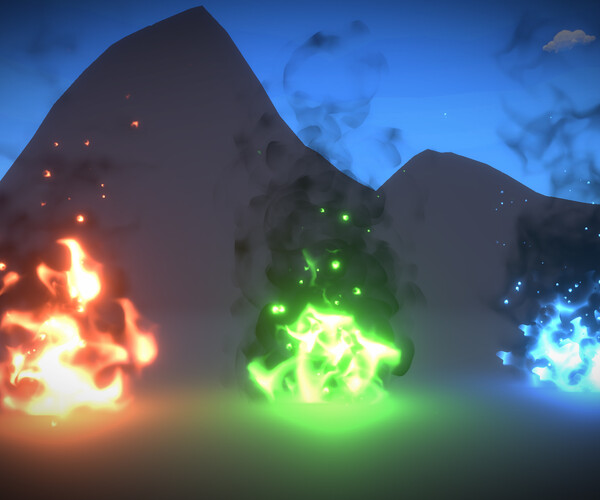ArtStation - VFX Graph - Stylized Fire - Vol. 1 | Game Assets