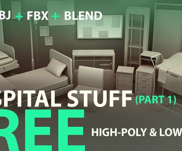 ArtStation - Hospital Stuff (Part 1) : | Game Assets