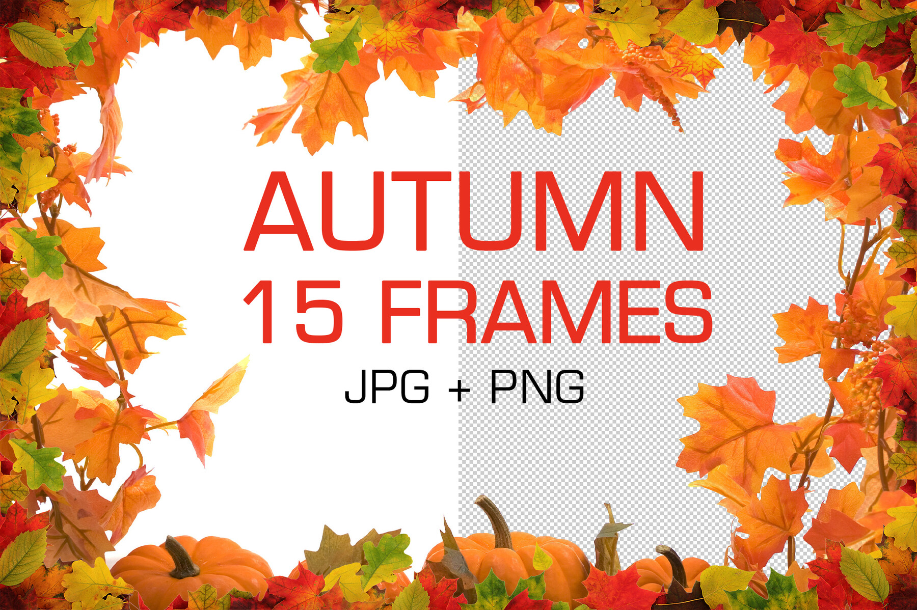 ArtStation - 15 Autumn frames, PNG clipart, Transparent background ...