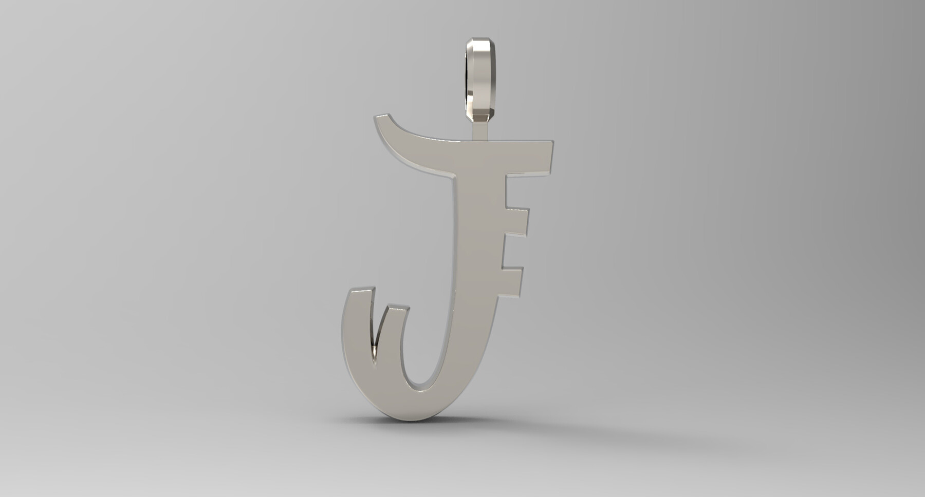 ArtStation - J Letter Pendant Platinum | Resources